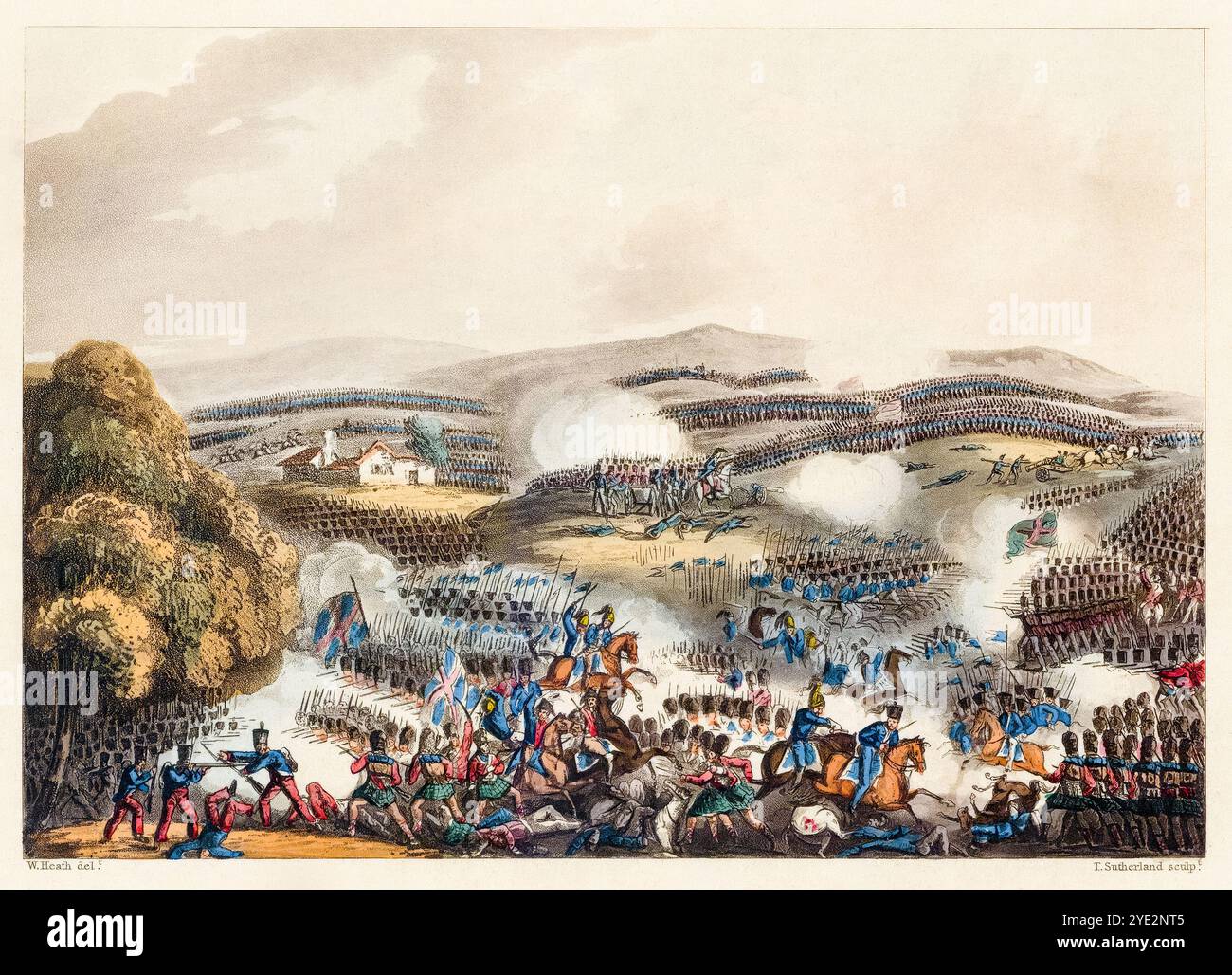 Battle of Quatre-Bras at the Battle of Waterloo, June 16th 1815 ...