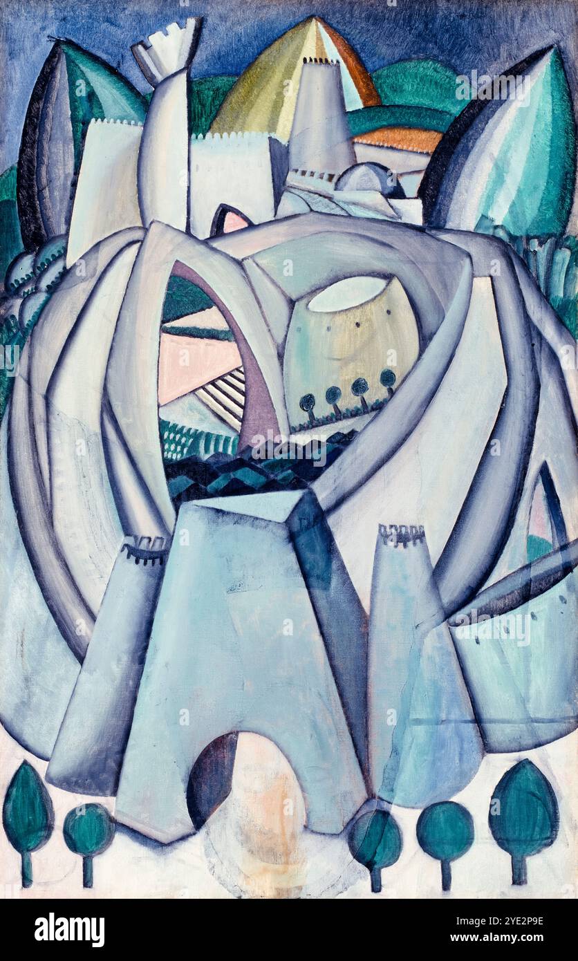 Amadeo de Souza-Cardoso painting, The Stronghold, oil on canvas, circa ...