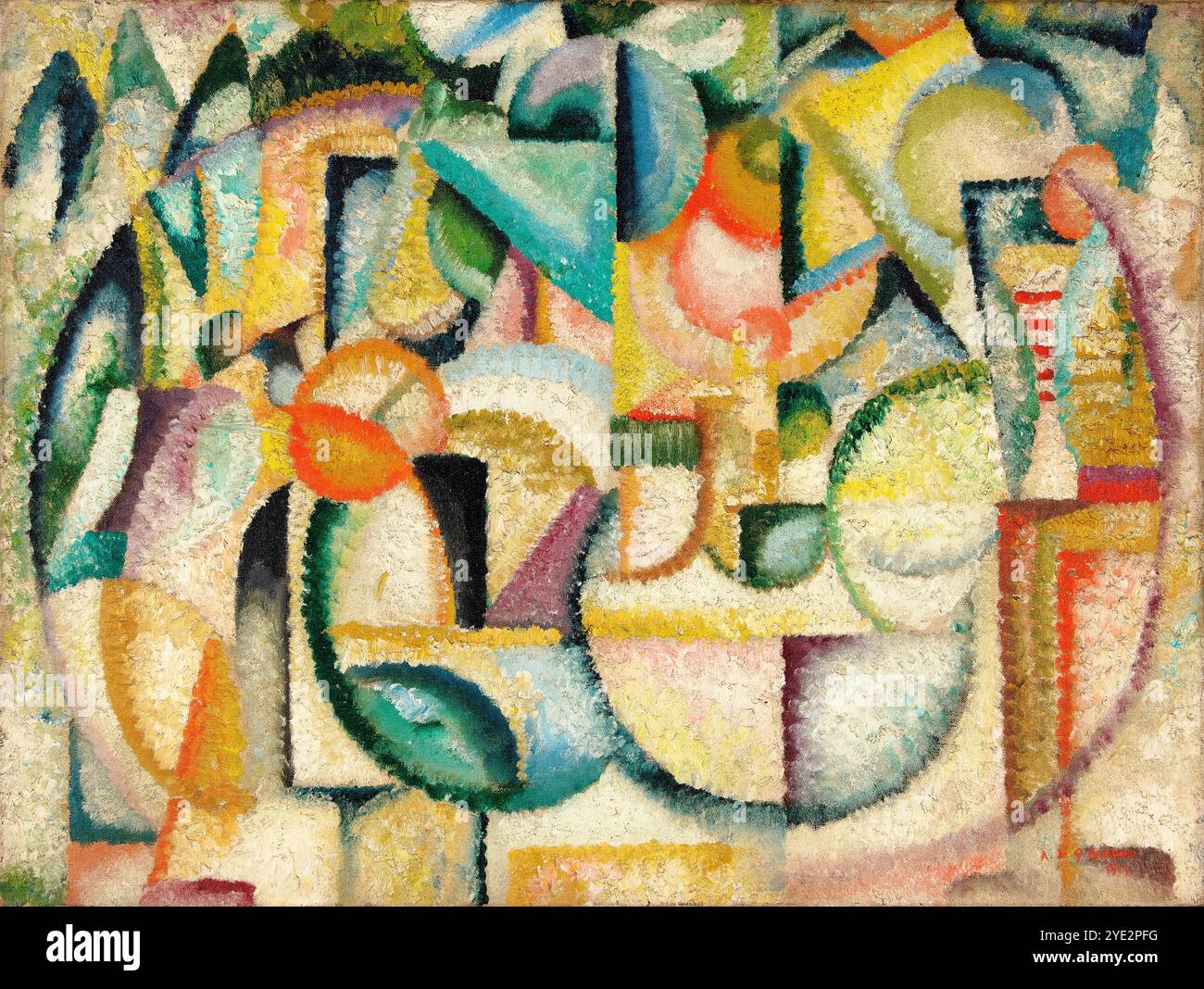 Amadeo de Souza-Cardoso, Study A, abstract painting in oil on canvas ...