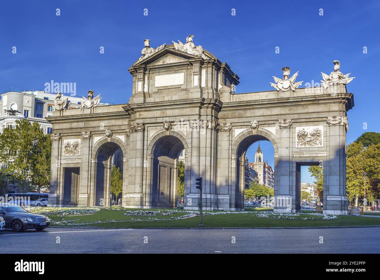 Puerta de Alcala (Alcala Gate) is a Neo-classical monument in the Plaza ...