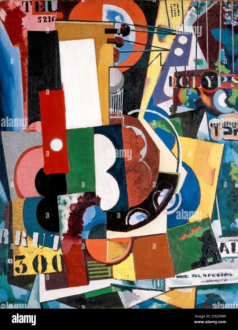 Amadeo de Souza-Cardoso abstract painting, Untitled (Brut 300 TSF), oil ...