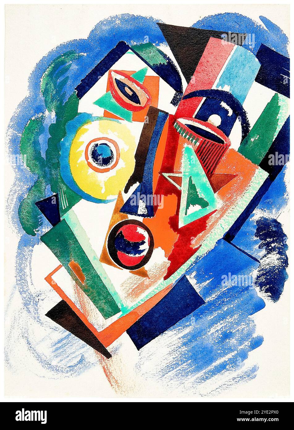 Amadeo de Souza-Cardoso, Untitled (Head), watercolour painting, circa ...