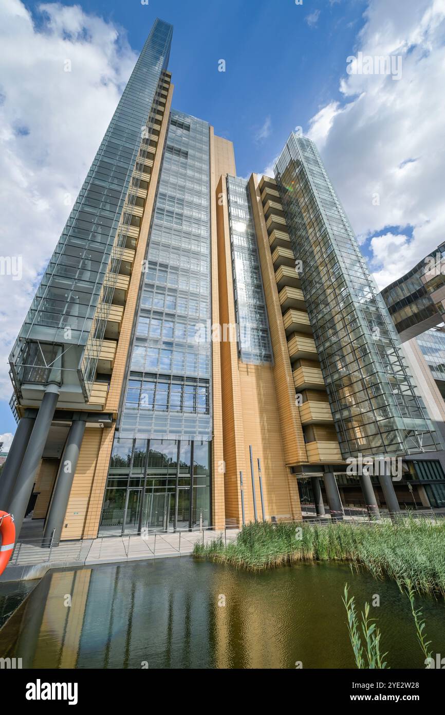 Atrium Tower commercial building, Pianosee, Potsdamer Platz, Tiergarten, Mitte, Berlin, Germany ...