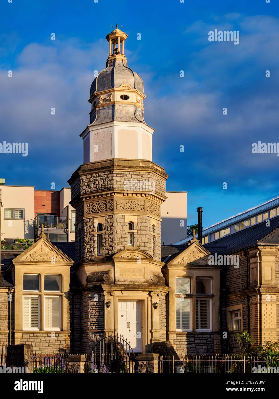 The Old Baths at sunrise, Penarth, Wales, United Kingdom Stock Photo ...