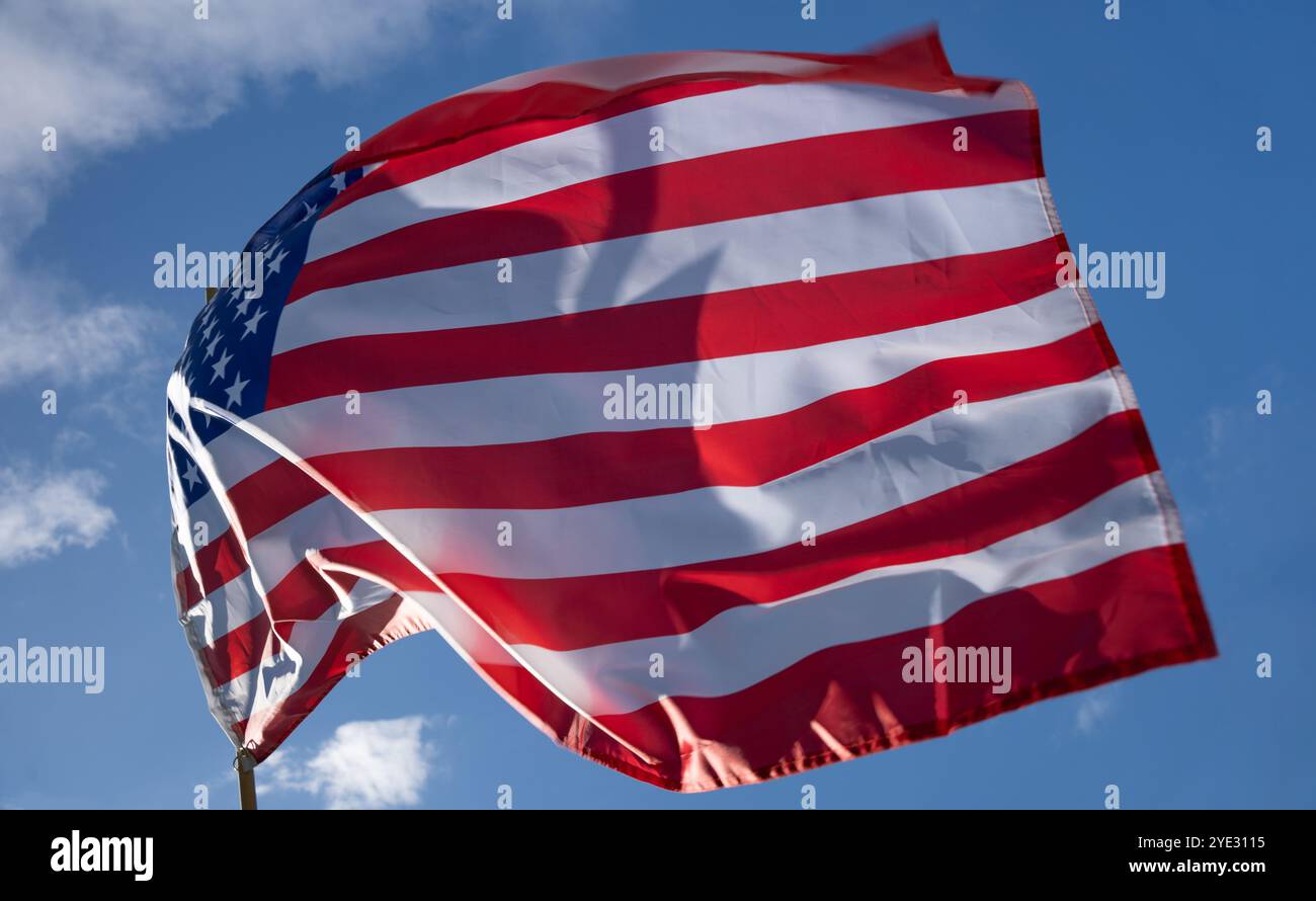 The national flag of the United States, pictured on October 28, 2024 ...