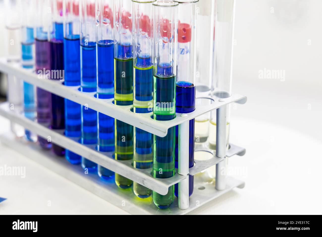 colorful test tubes in a chemical laboratory Stock Photo - Alamy