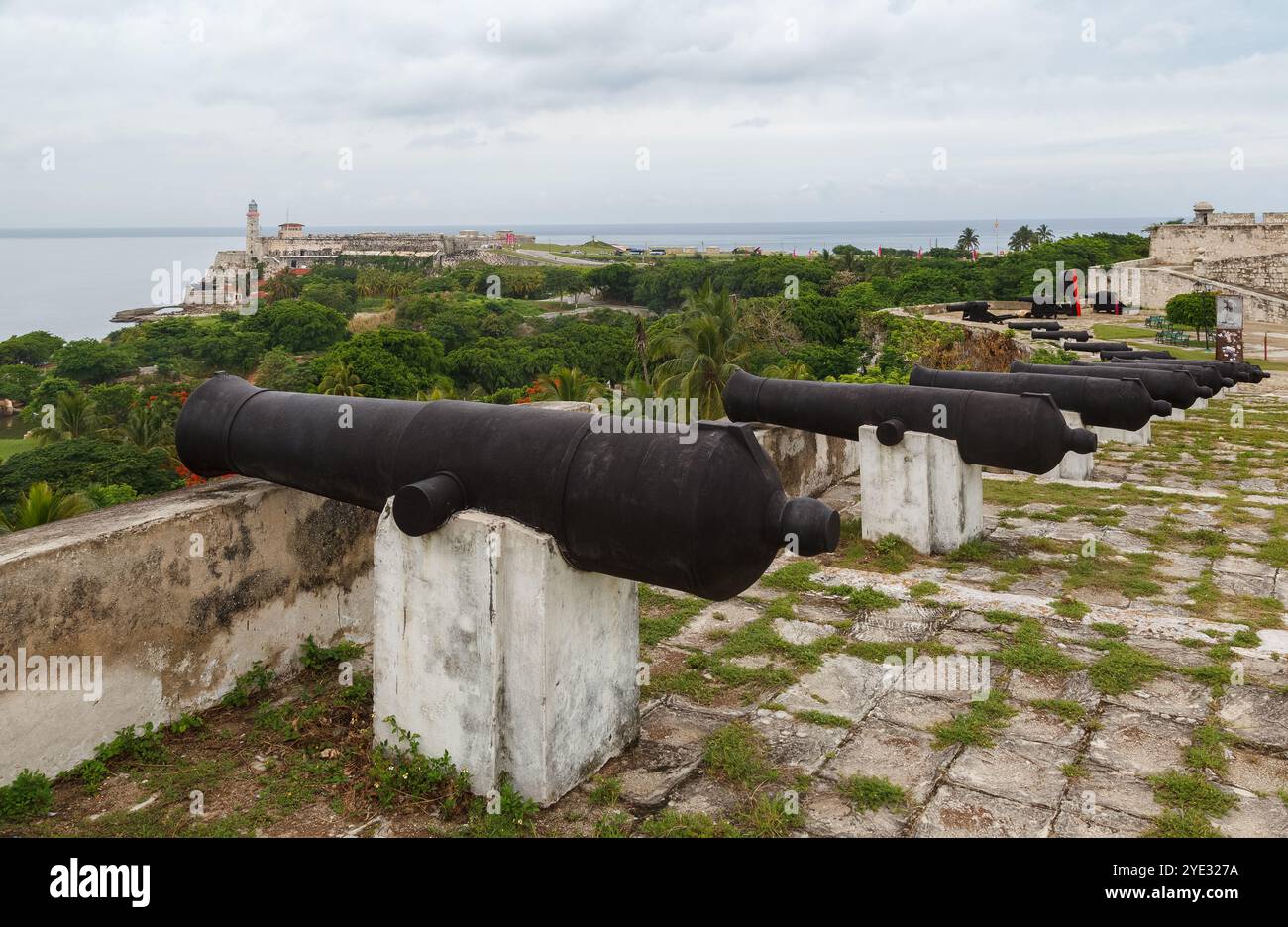 Battery of Cannons at San Carlos de La Cabana Fortress and Castillo del ...