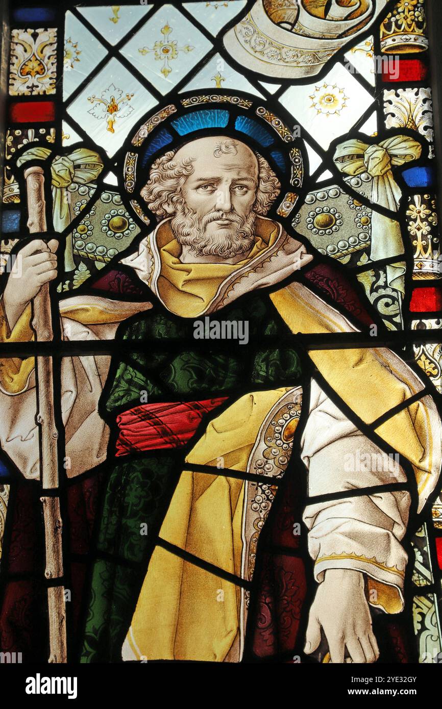 Stained glass window by Percy Bacon & Brothers depicting St Jospeh ...