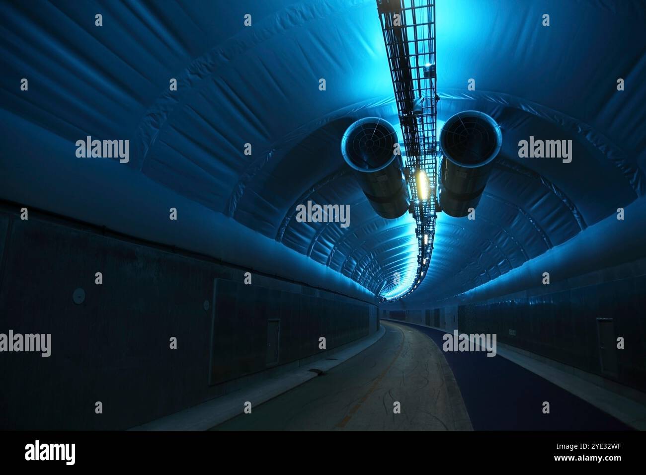 Ventilation system in the 3km long Fyllingsdalen bike tunnel, Bergen ...