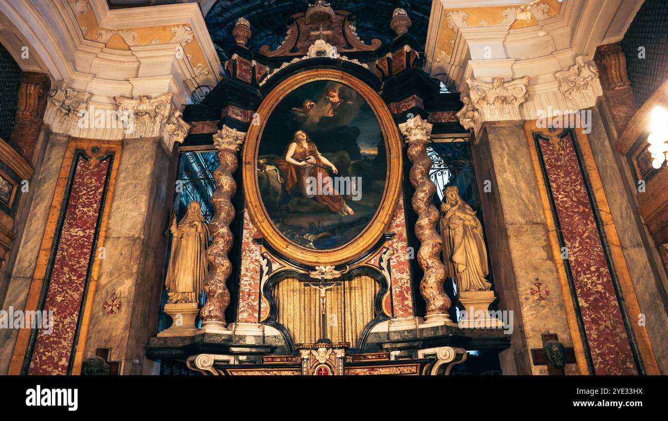 The stunning interior of a historic church in Alba, Italy showcases ...