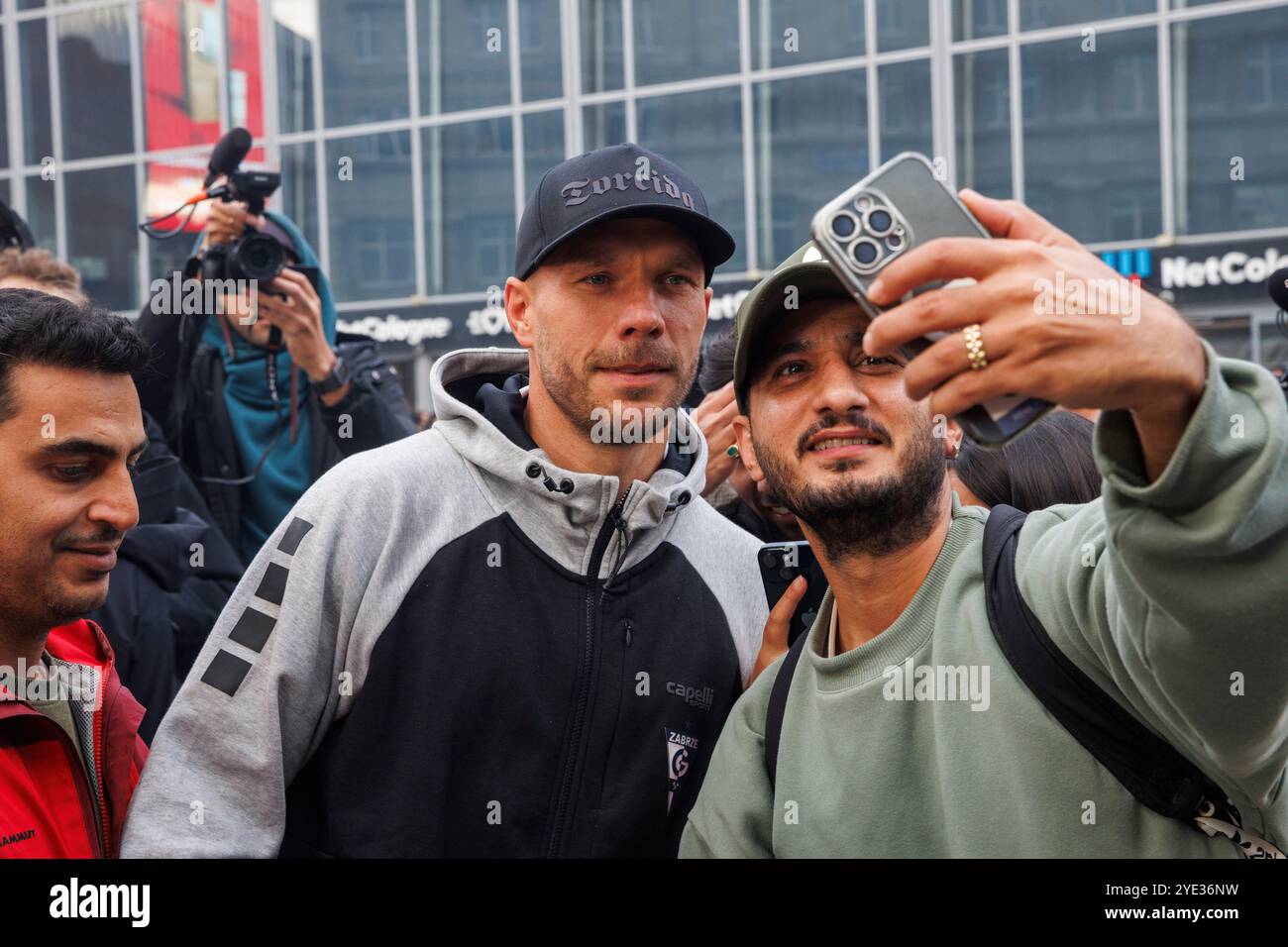 Lukas Podolski on 10 October 2024, a few hours before his farewell ...