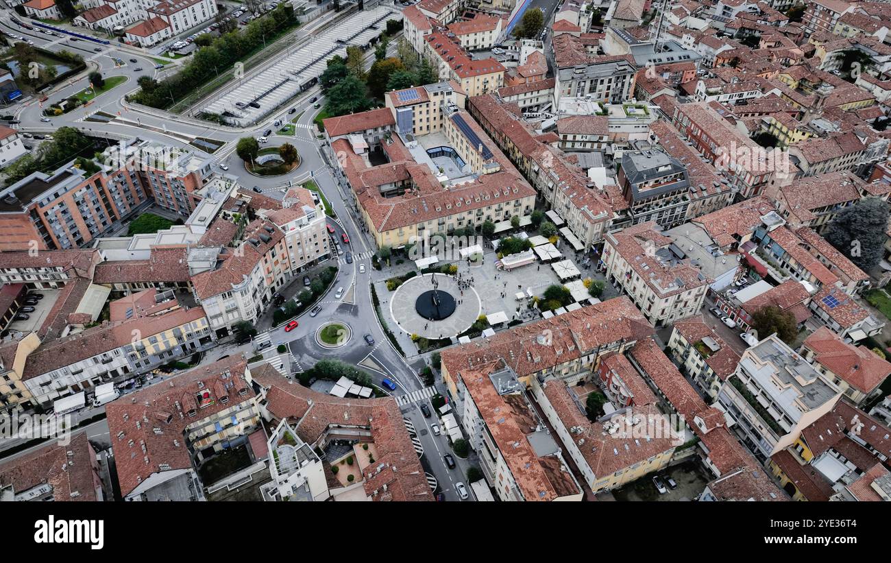 The beautiful town of Alba, Italy, highlighting its historic buildings ...