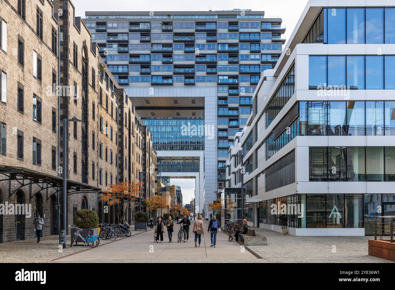 the apartment and office building Halle 11 (left), the Crane Houses and ...