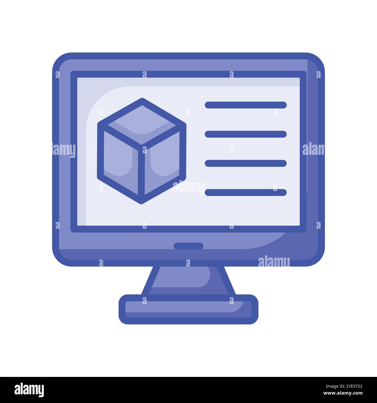 3d modeling vector design, ready to use icon isolated on white background Stock Vector Image ...