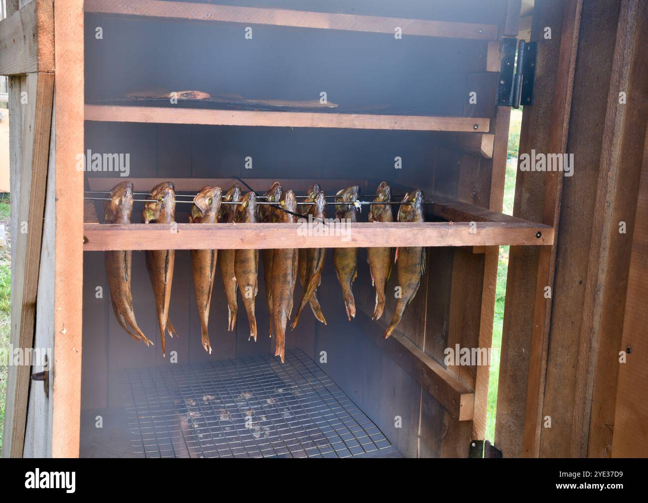 Traditional and authentic Estonian fish smoke house for curing and ...