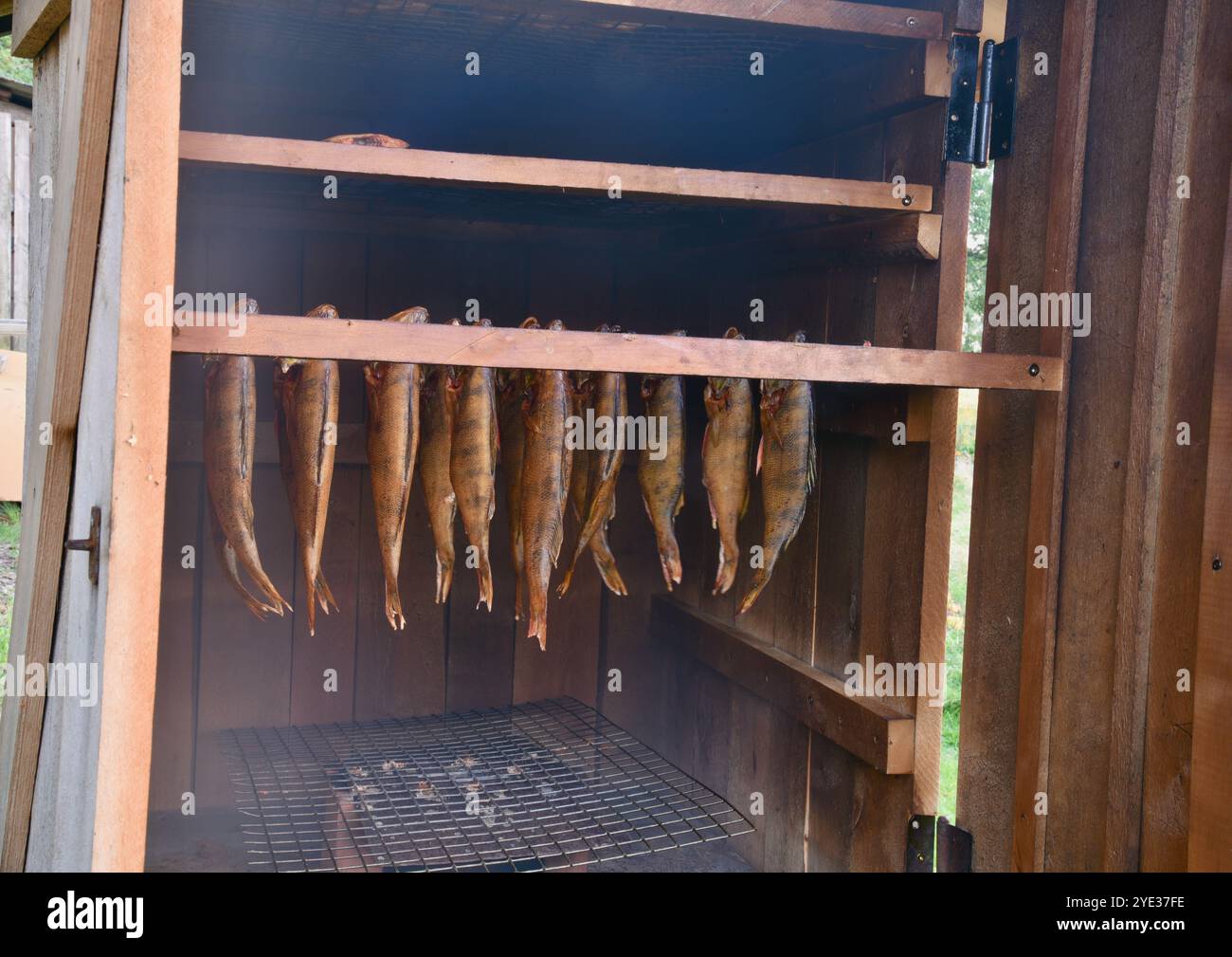 Traditional and authentic Estonian fish smoke house for curing and ...