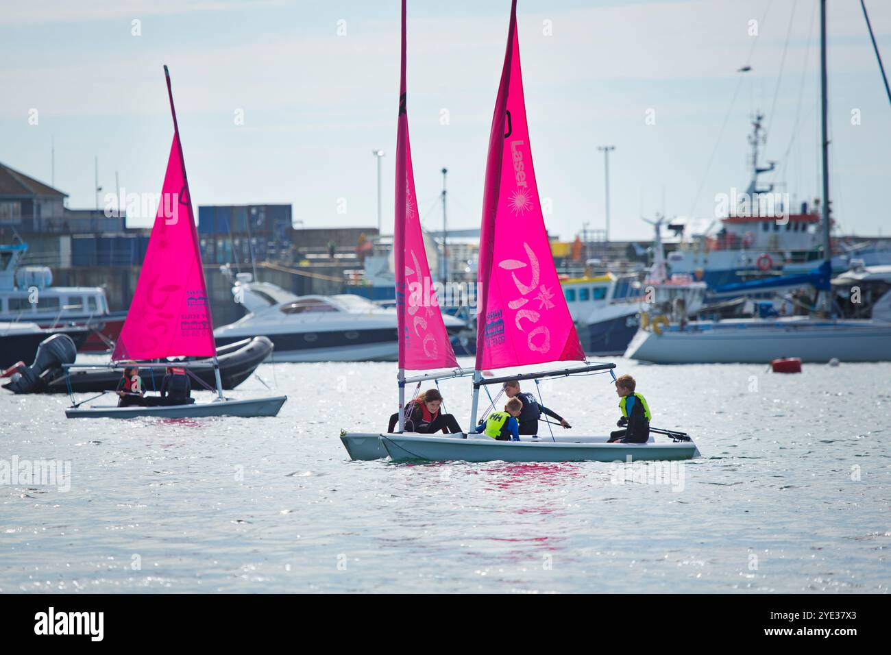 kids sailing club on the Isles of Scilly Stock Photo - Alamy