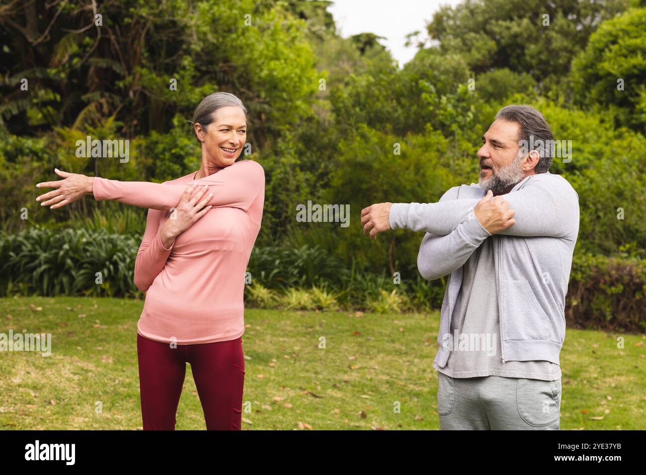 Wellness teamwork seniors couple hi-res stock photography and images ...