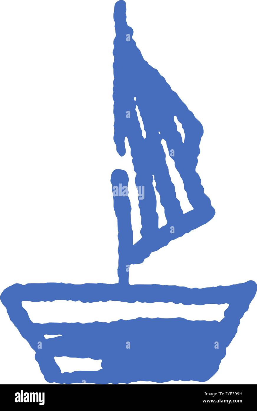 Simple sailboat outline drawing Stock Vector Images - Alamy