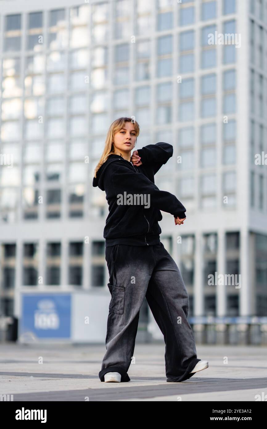 Dynamic dancer performing freestyle urban hi-res stock photography and ...