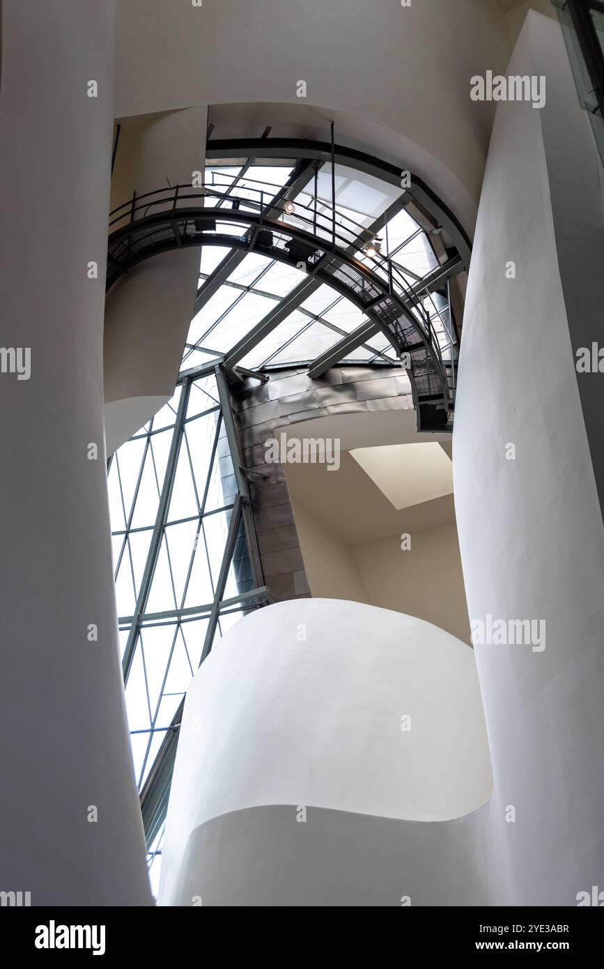 Bilbao, Spain - Mai 16, 2024 - Iconic ceiling of the Guggenheim Museum ...