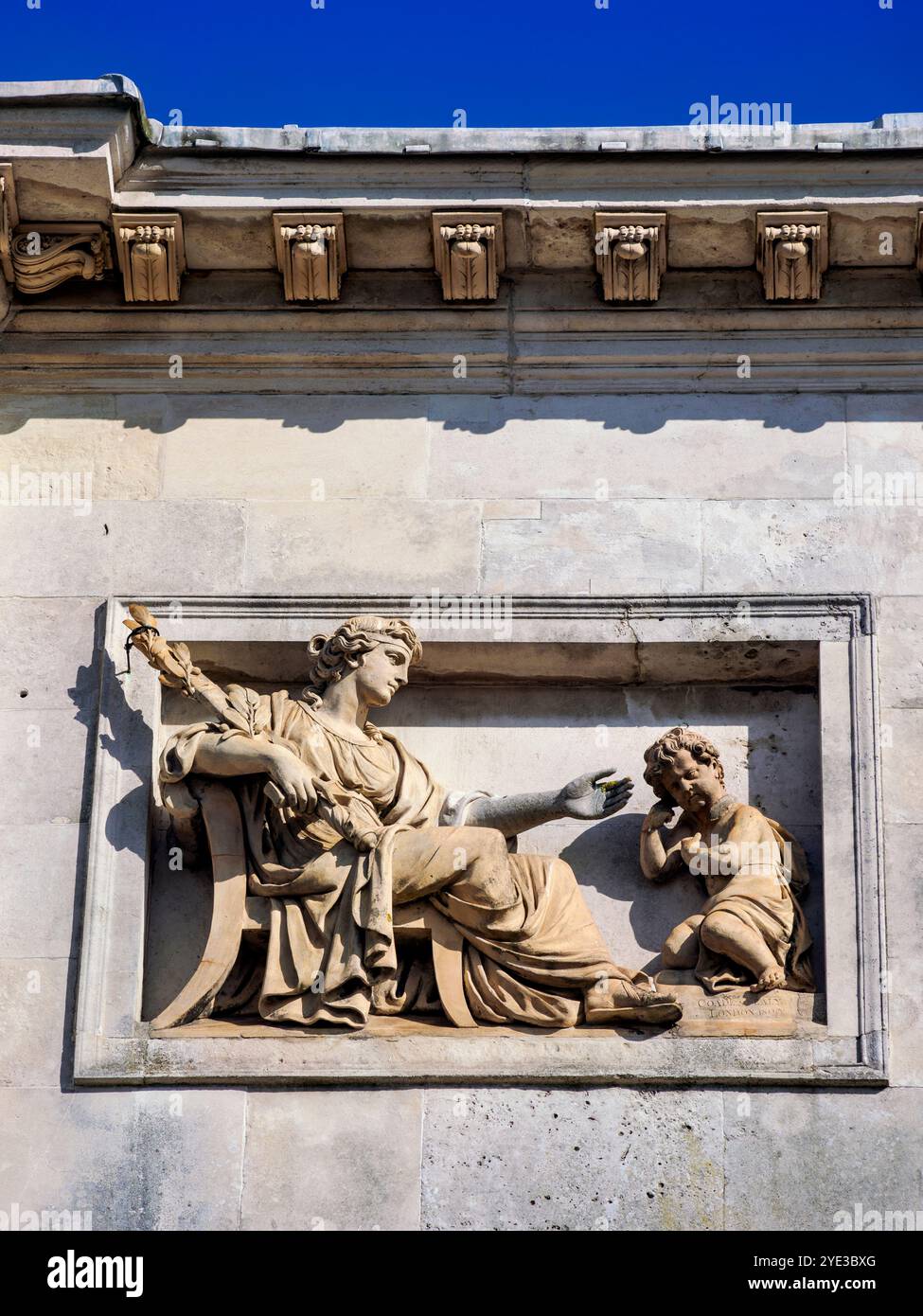 County Hall, detailed view, Lewes, East Sussex, England, United Kingdom ...