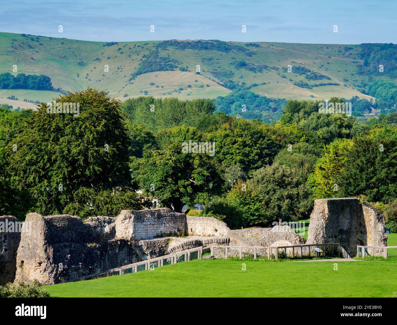 Lewes Priory Ruins, elevated view, Lewes, East Sussex, England, United Kingdom Stock Photo - Alamy