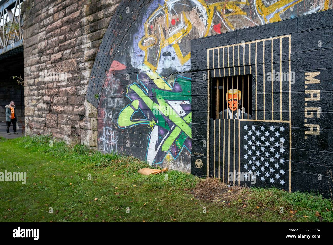 A piece of street art, by artist Ashley Rawson, depicting Republican ...