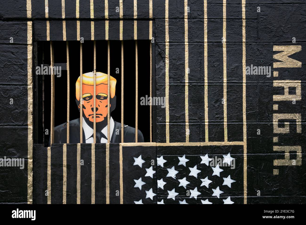 A piece of street art, by artist Ashley Rawson, depicting Republican ...