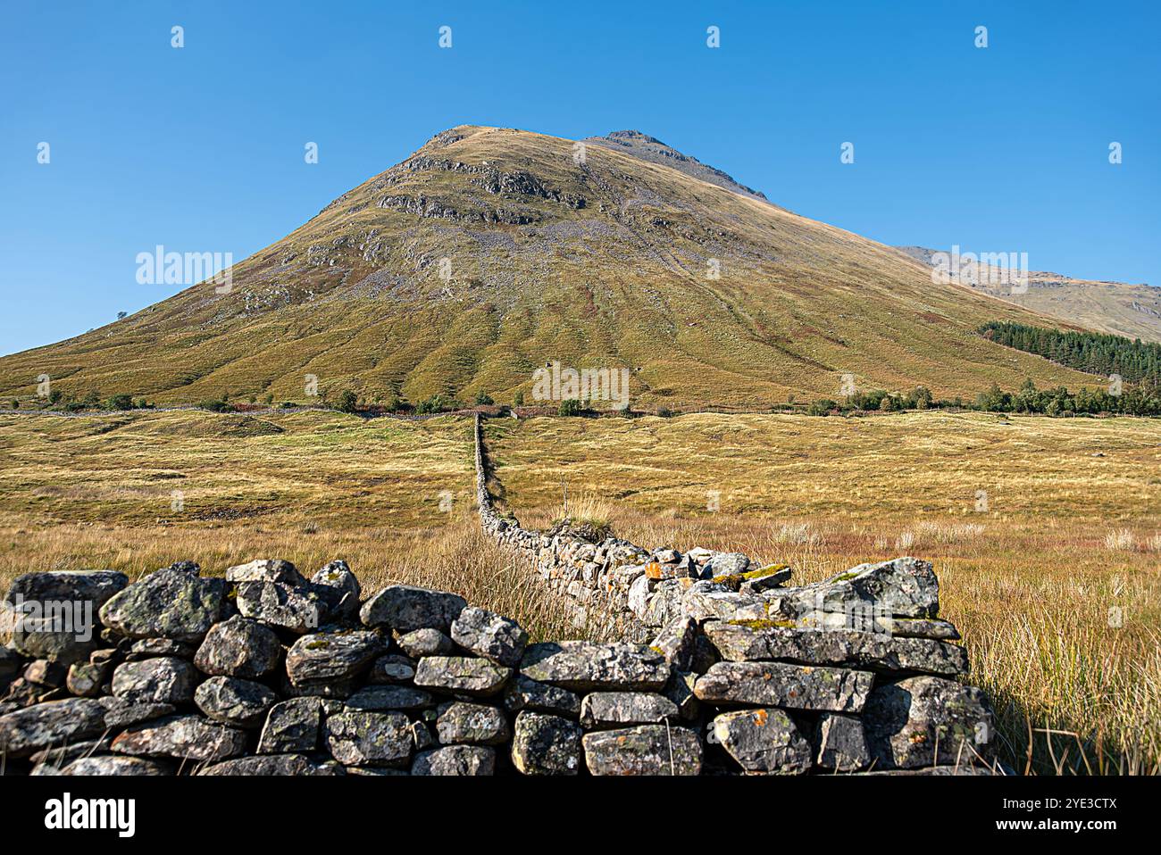 Landscape photography of mountain Beinn Dorain in the valley Glen Orchy ...