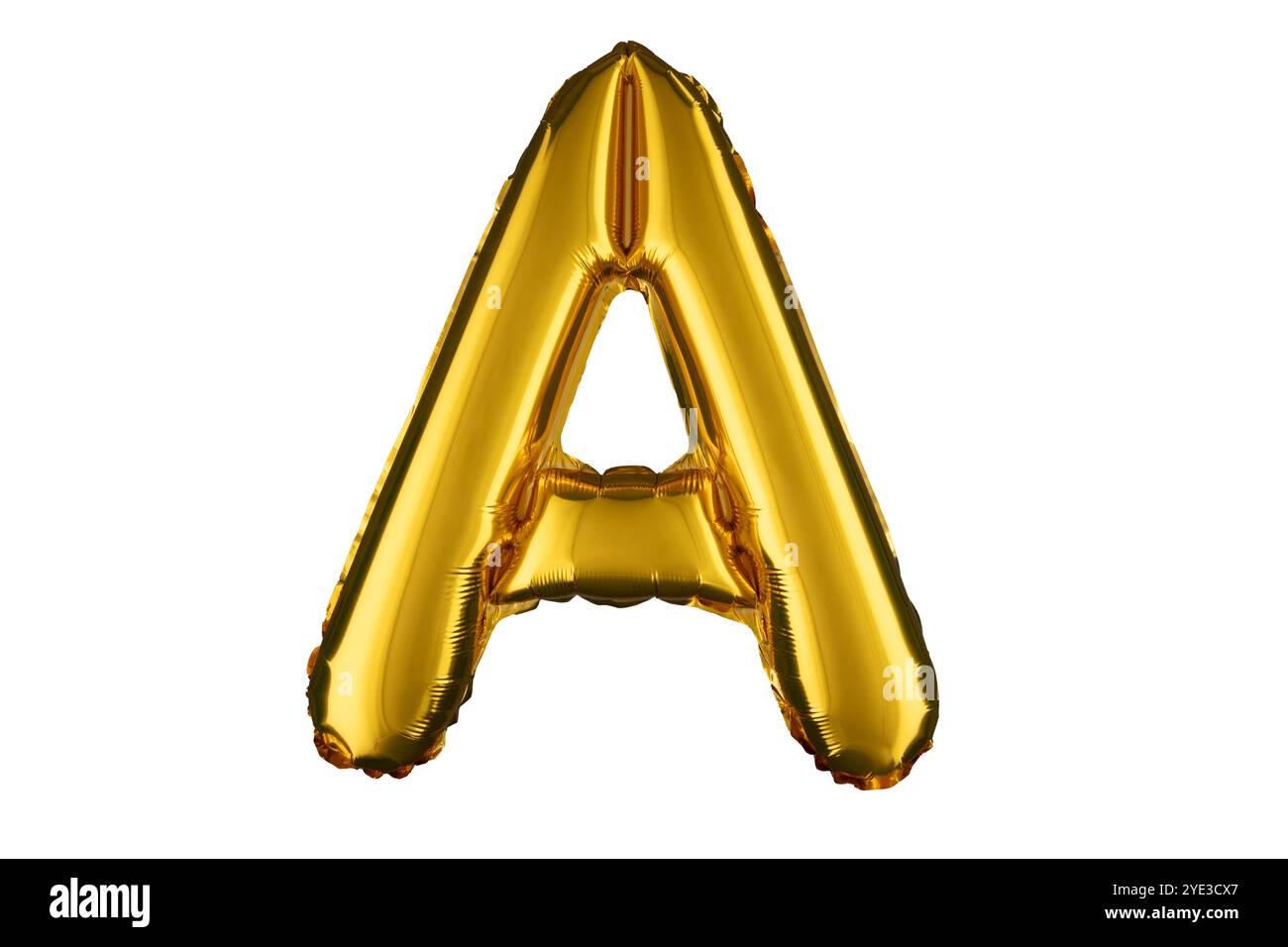 Helium gold balloon letter A isolated on white Stock Photo - Alamy