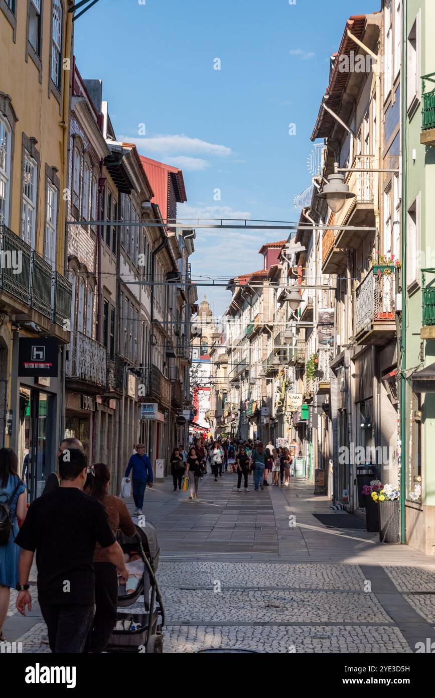 Braga, Portugal - Mai 24, 2024 - Old town of Braga showcasing busy Dom ...