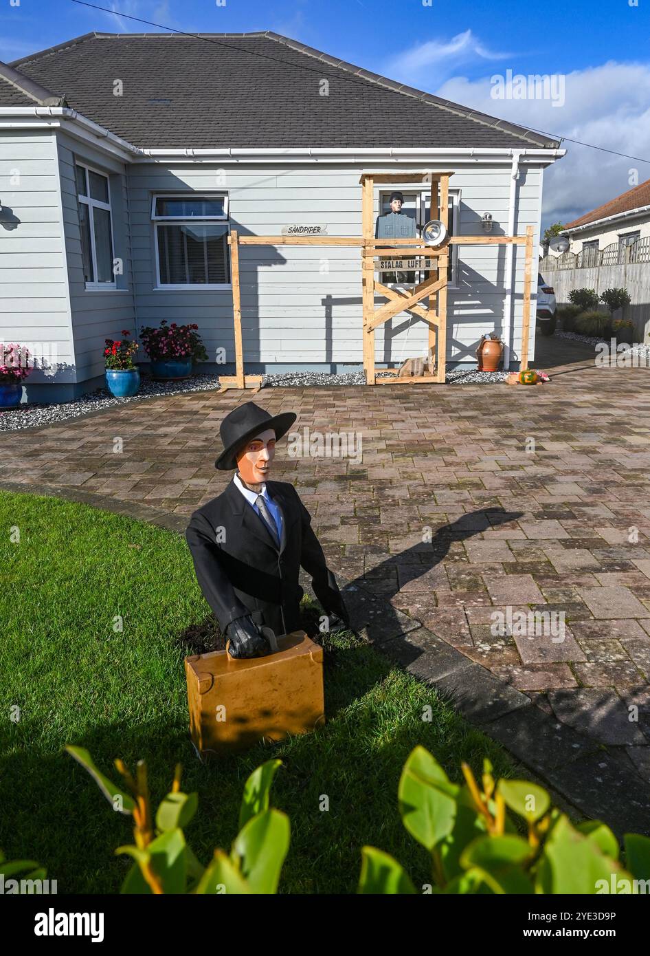 Worthing UK 29th October 2024 - A scarecrow scene depicting the famous ...