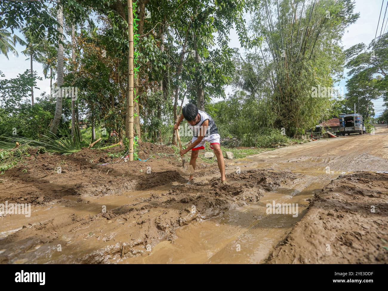 Laguna, Calabarzon, Luzon, Philippines. Oct 25,2024: A young Filipino ...