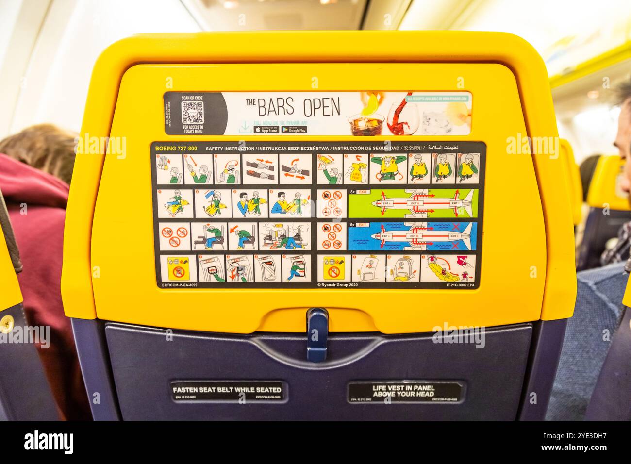 Ryanair safety instructions hi-res stock photography and images - Alamy