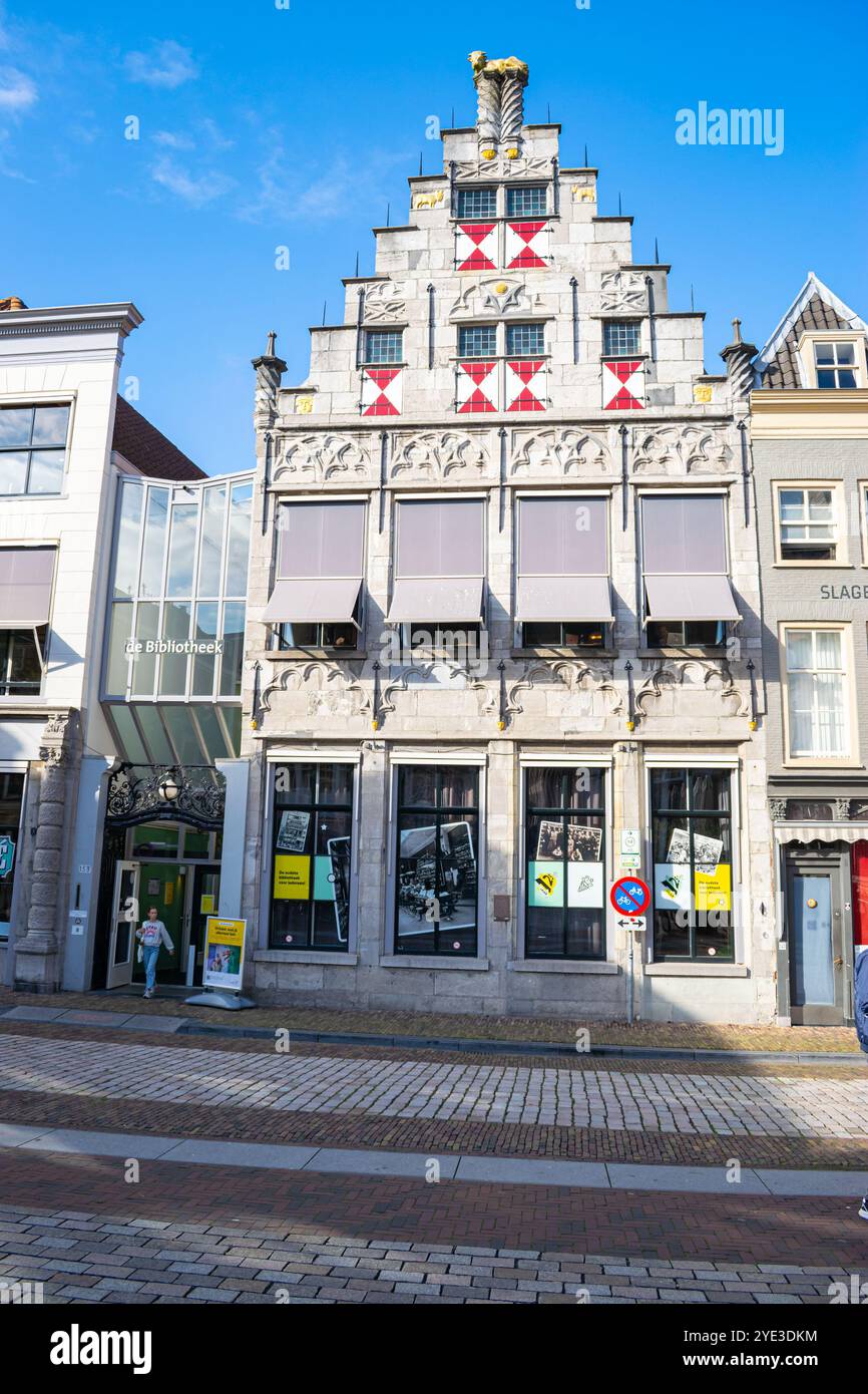 Ancient traditional Dutch house in the historic city of Dordrecht ...