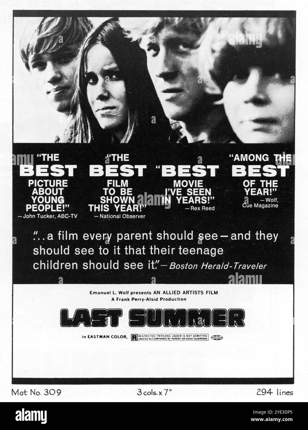 RICHARD THOMAS BARBARA HERSHEY BRUCE DAVISON and CATHERINE BURNS in ...