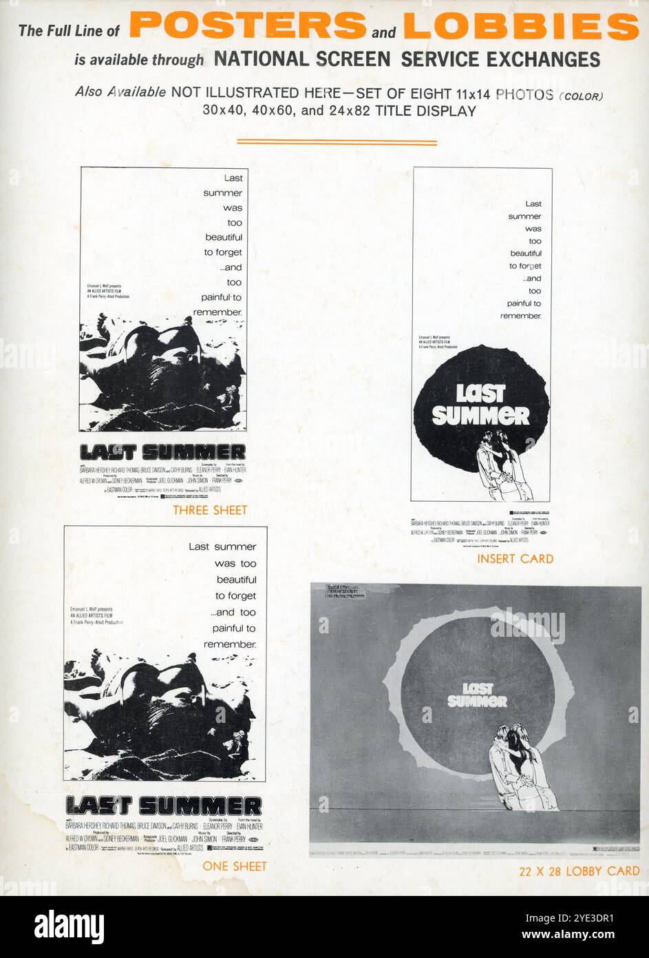 RICHARD THOMAS BARBARA HERSHEY BRUCE DAVISON and CATHERINE BURNS in ...