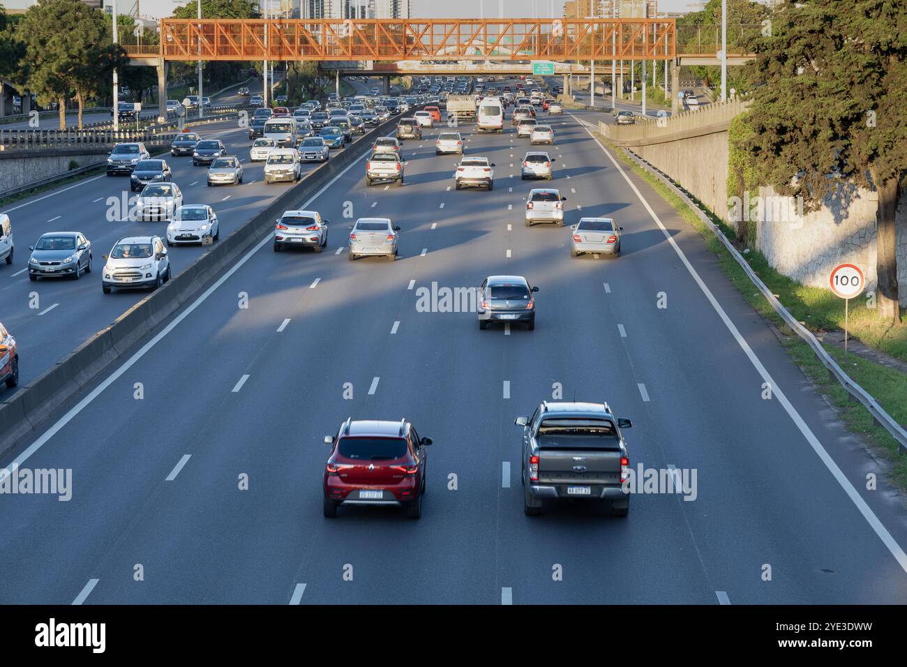 Buenos Aires, Argentina. October 27, 2024. View of General Paz Avenue ...