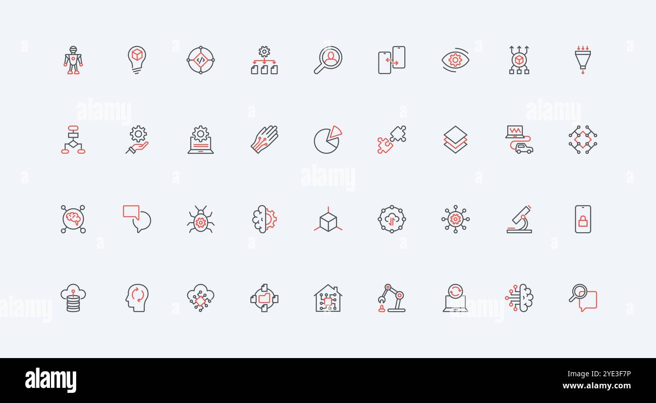 AI and smart technology, machine learning, engineering and system with ...