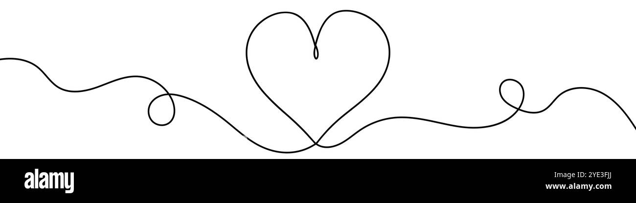 Continuous line drawing of heart. One line drawing background. Vector ...