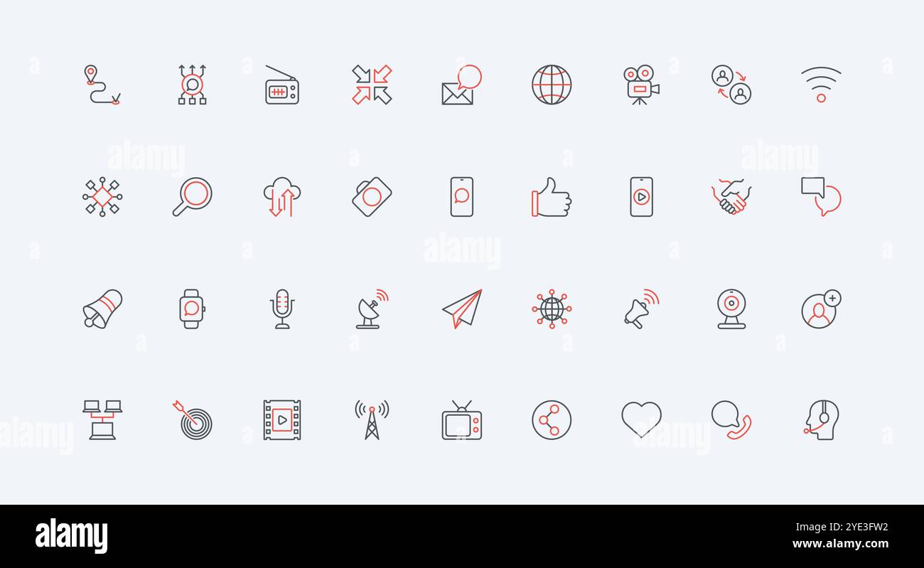 Media transmission symbols hi-res stock photography and images - Alamy