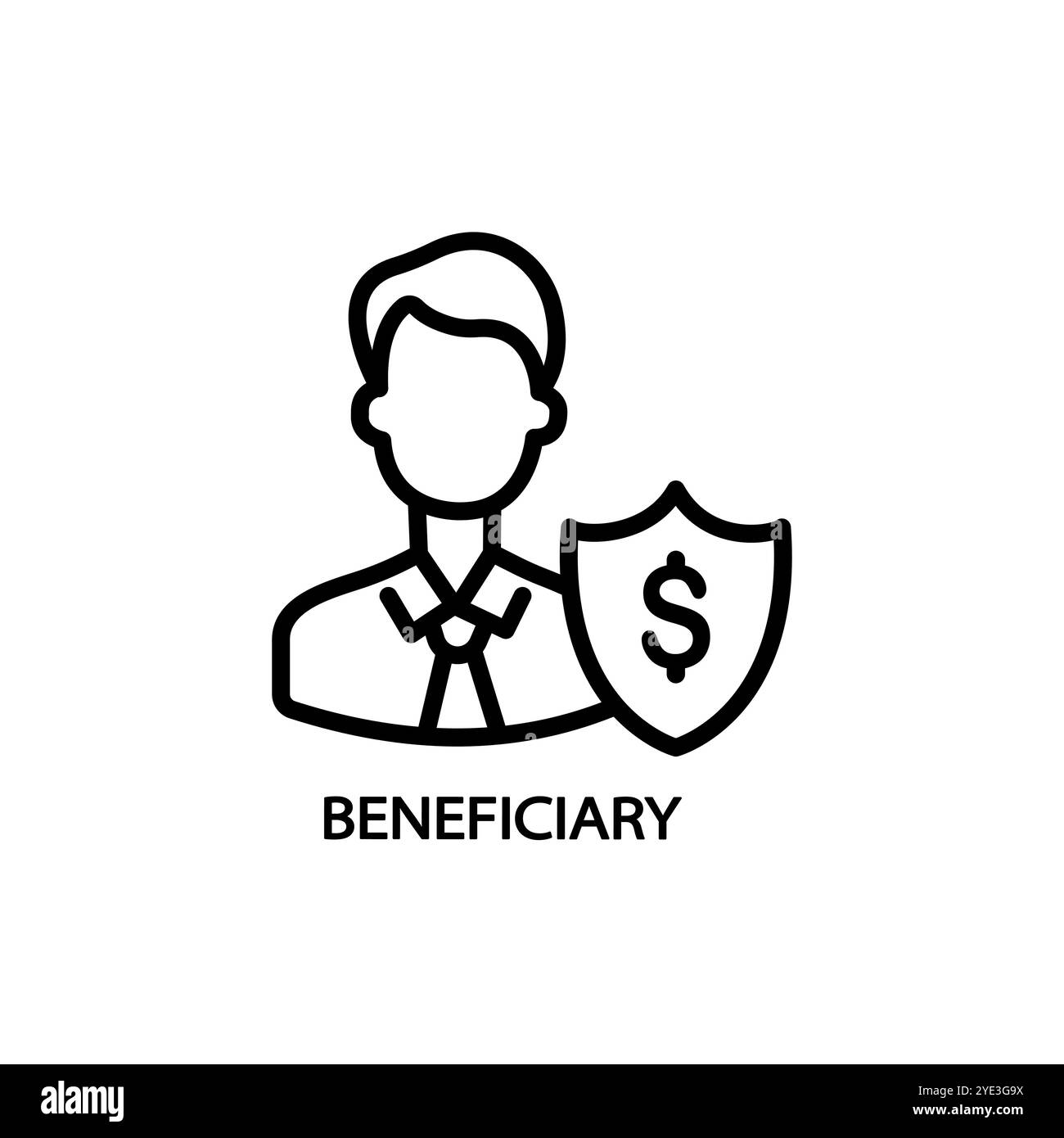 Beneficiary icon. Thin line beneficiary icon from Insurance and ...