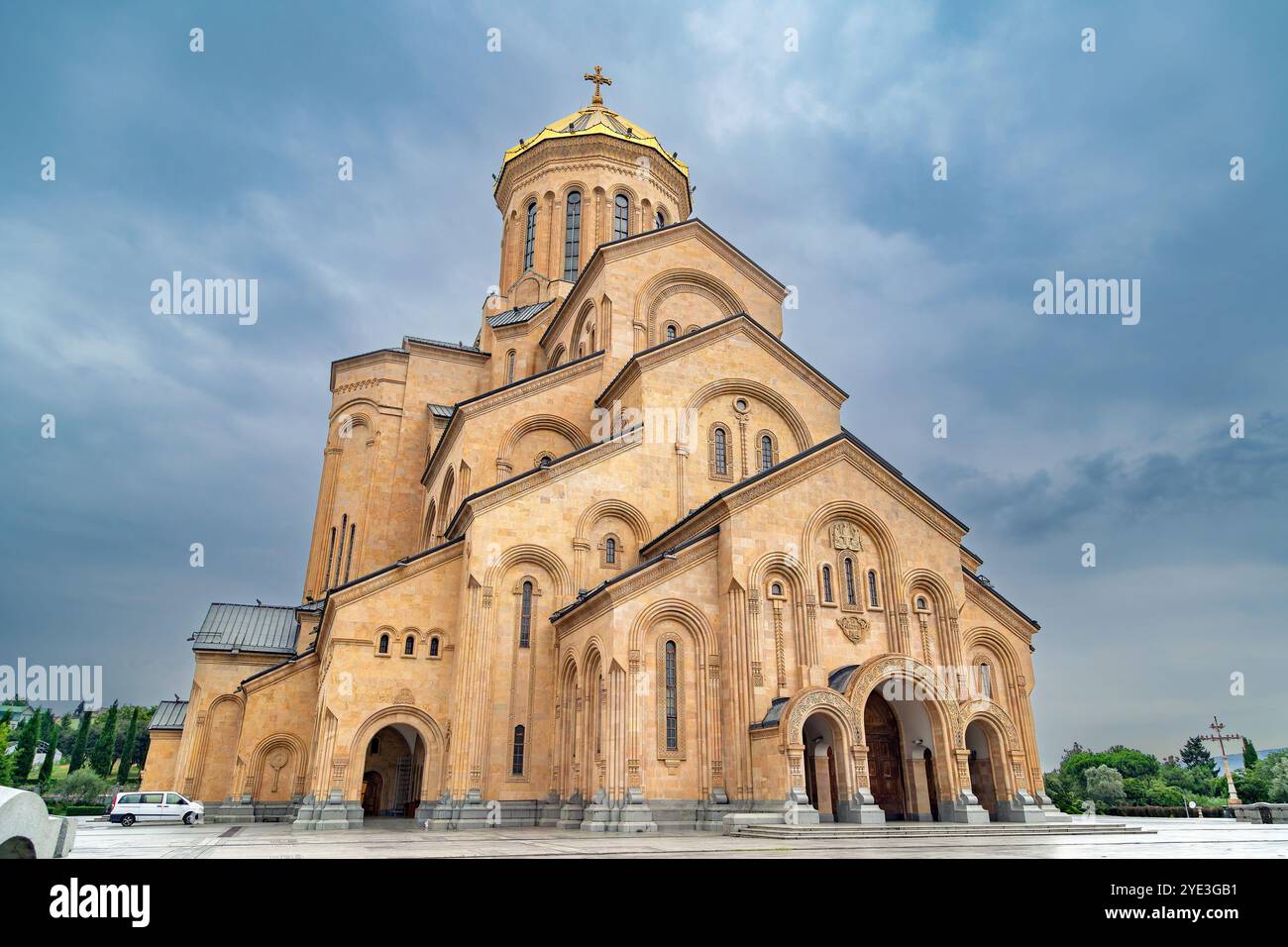 Details of Sameba or Holy Trinity Cathedral of Tbilisi.Georgia Stock ...