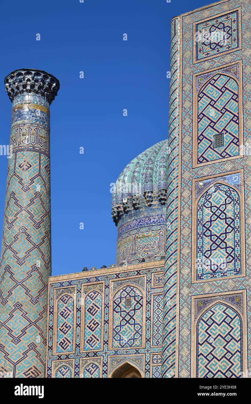 Samarkand, Uzbekistan - Sept 10, 2024: Sher Dor Madrasah on the ...