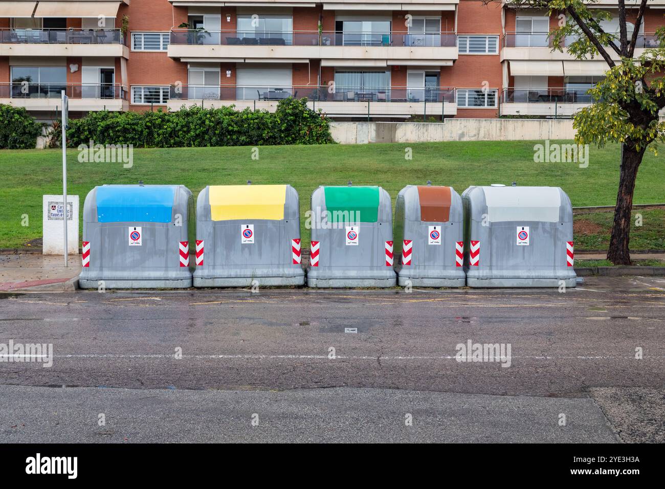 Recycling bins catalonia hi-res stock photography and images - Alamy