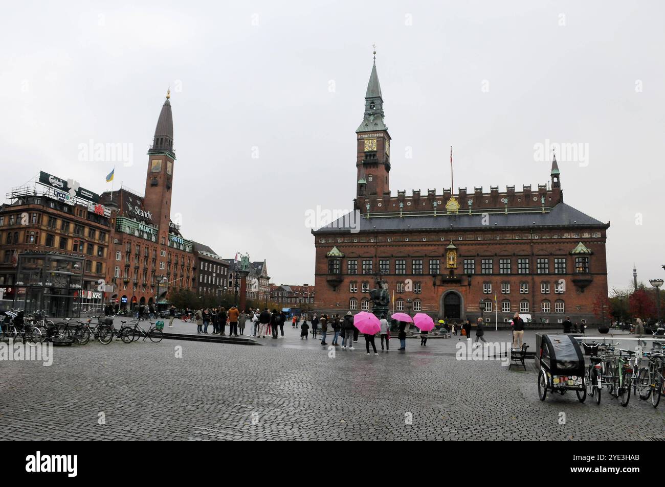 Copenhagen/ DenmarK/29 October 2024/Walking guide tours gether at ...