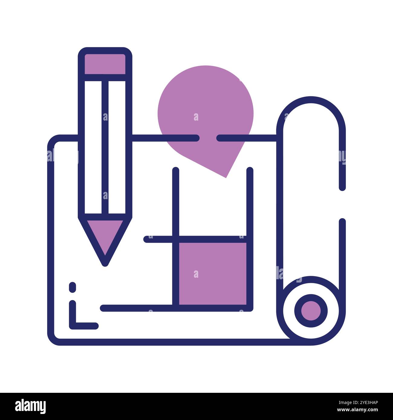 Look at this amazing icon of architectural plan, trendy icon of house ...