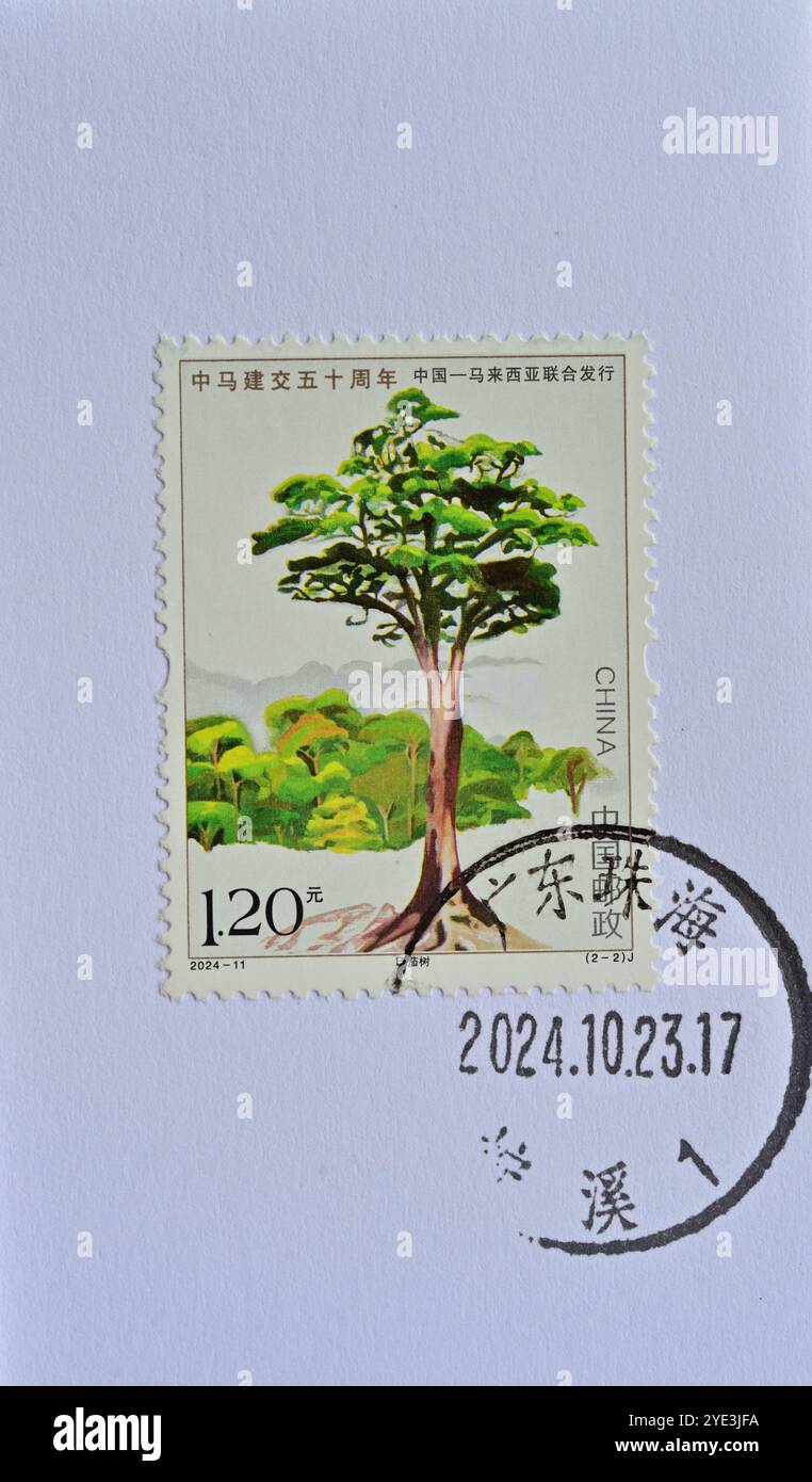 CHINA - CIRCA 2024: A stamps printed in China shows 2024-11 The 50th Anniversary of China ...