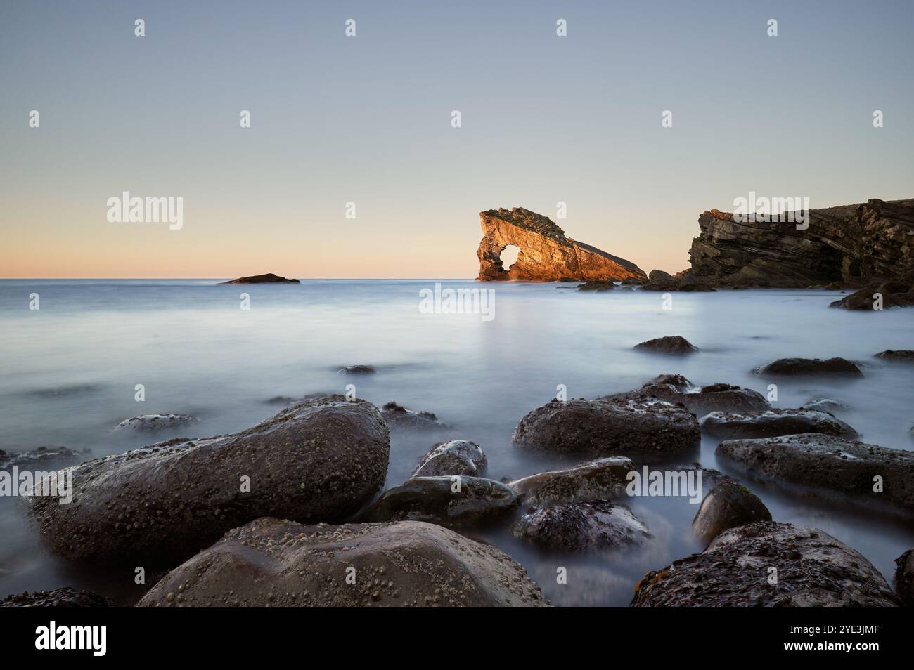 Gaada stack on Foula, Shetland at sunset Stock Photo - Alamy